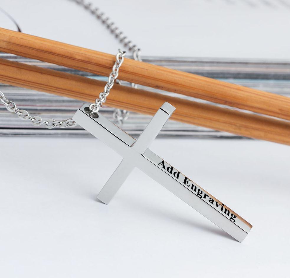 Personalized Cross Name Necklace - Christian Cross Necklace With Engra ...